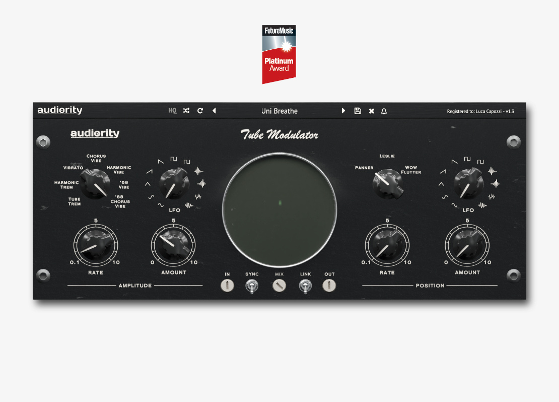 Tube Modulator - Vintage Modulations Plugin (AAX, AU, CLAP, VST2, VST3)